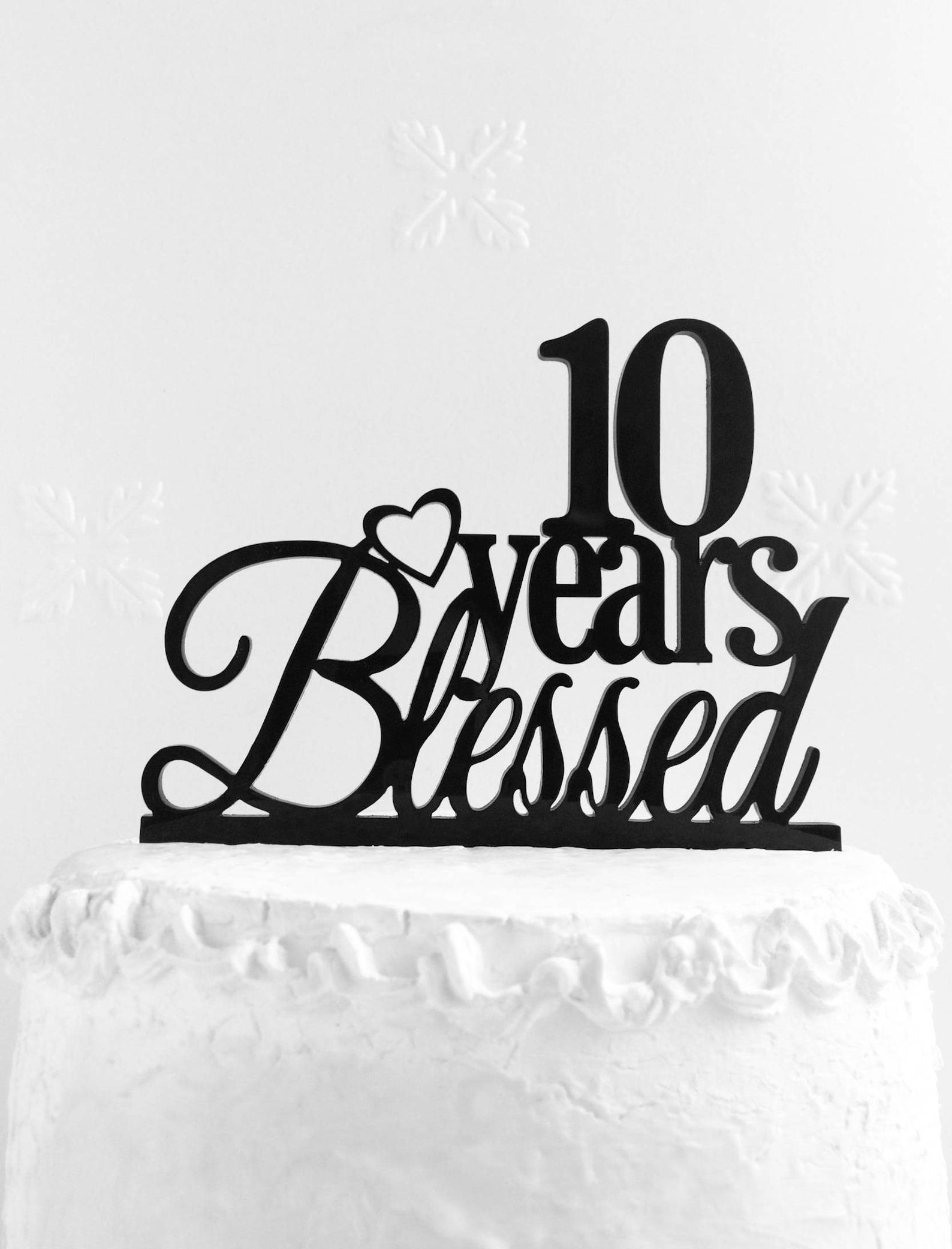 Tenth Birthday cake topper 10 Years Blessed Cake topper | Etsy