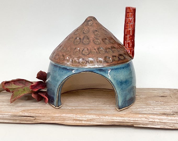 Pottery Toad Cottage, Garden Fairy Home, Toad House, Gnome Home, Lizard ...