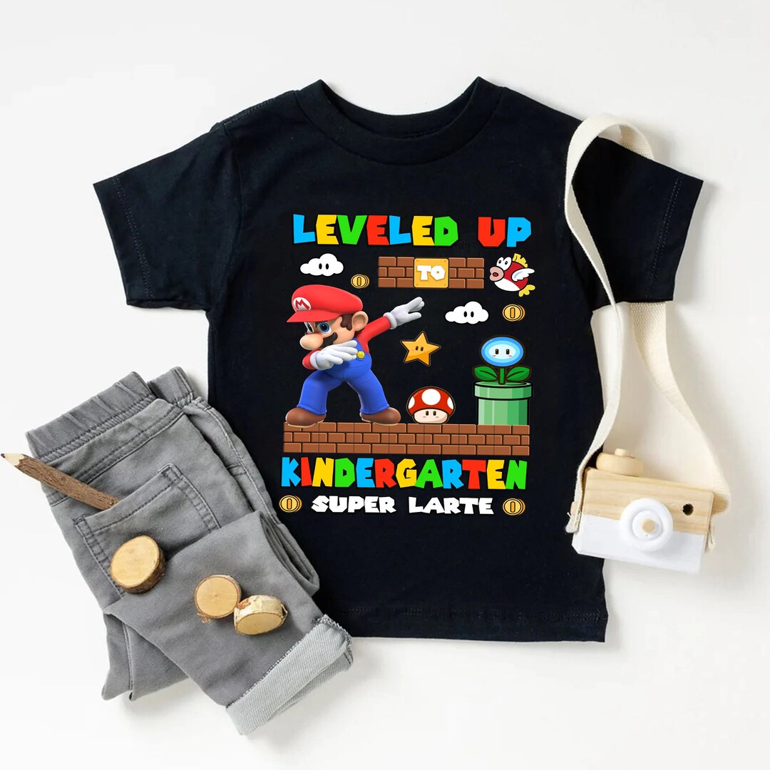 Personalized Super Mario Back to School Shirt, Leveled up to ...