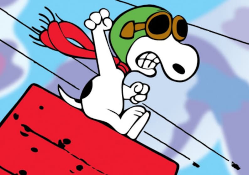 Snoopy Red Baron Refrigerator Magnet NEW LARGER SIZE | Etsy