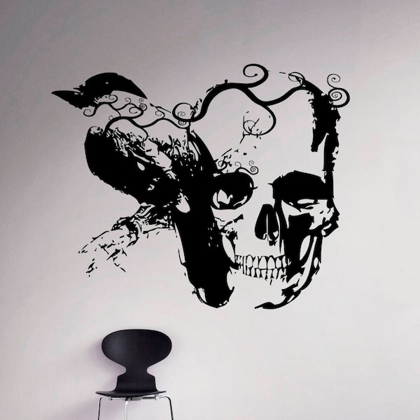 Skull Wall Decal - Etsy