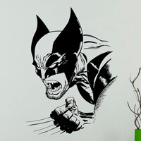 Deadpool Wall Decal Wolverine Wall Sticker Movie Wallpaper Deadpool ...