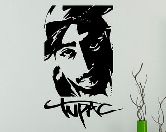 Tupac Wall Decal 2pac Vinyl Sticker Home Interior Decorations - Etsy