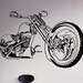 Motorcycle Chopper Wall Vinyl Decal Motorbike Wall Sticker Garage Decor ...