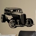 Hot Rod Roadster Wall Decal Classic Retro Car Vinyl Sticker Racing Car ...