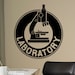 Laboratory Wall Decal Vinyl Sticker Chemistry Microscope Art Decor Home ...
