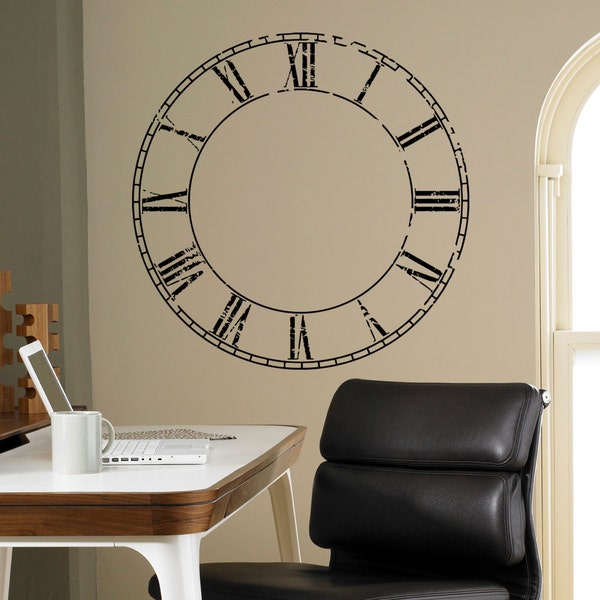 Clock Wall Decal - Etsy