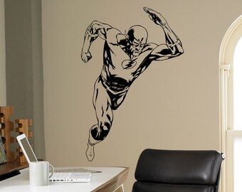 Flash Superhero Wall Vinyl Decal Comics Wall Sticker Home | Etsy