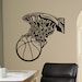 Basketball Net Vinyl Decal Basketball Hoop Wall Vinyl Sticker Sport ...
