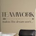Teamwork Makes the Dream Work Wall Vinyl Decal Sticker Motivation Quote ...