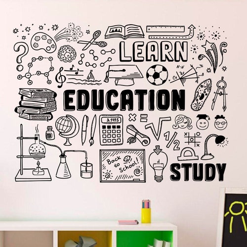 Education Wall Decal School Vinyl Sticker Library Classroom - Etsy UK