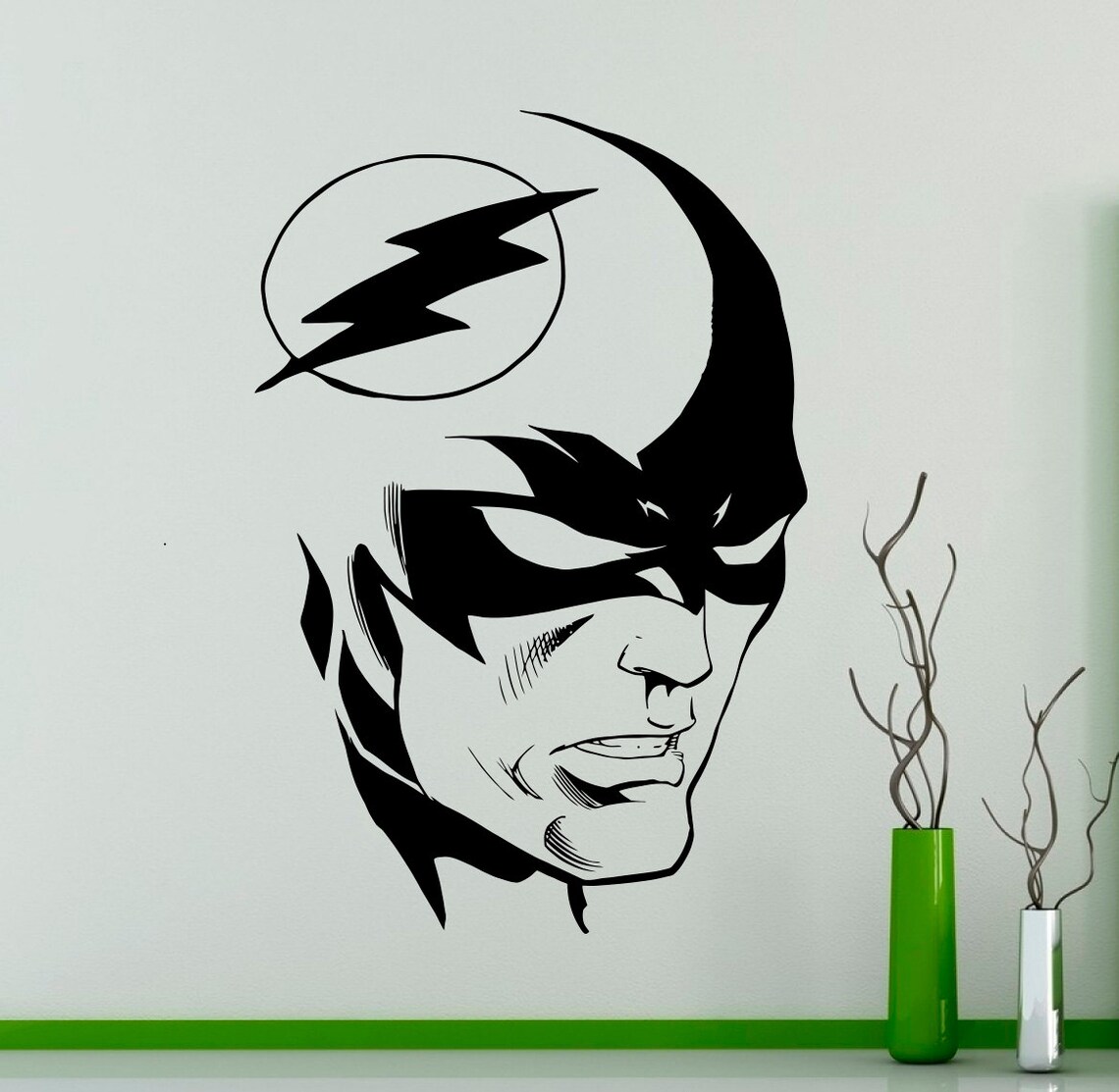Flash Superhero Wall Vinyl Decal Comics Wall Sticker Home - Etsy