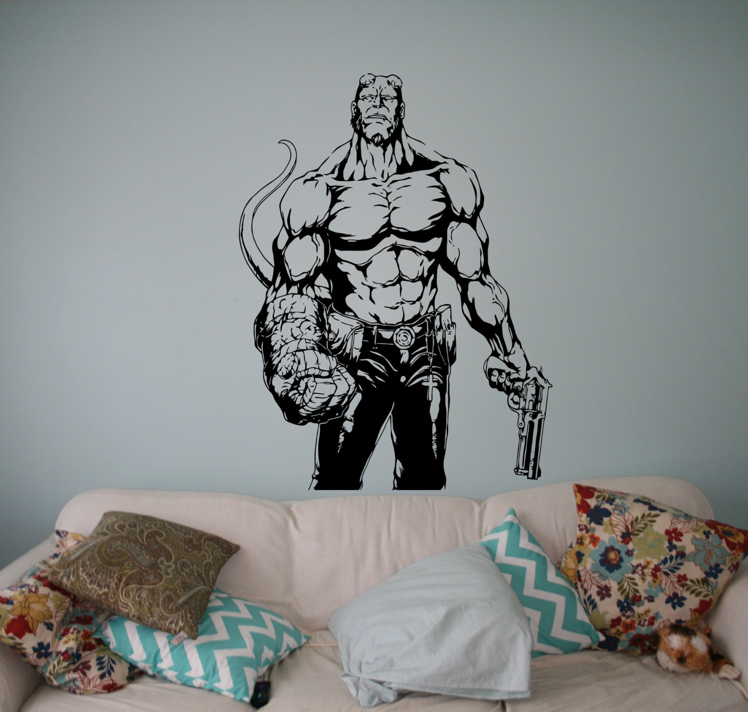 Hellboy Comic Vinyl Decal Superhero Wall Sticker Home Interior | Etsy