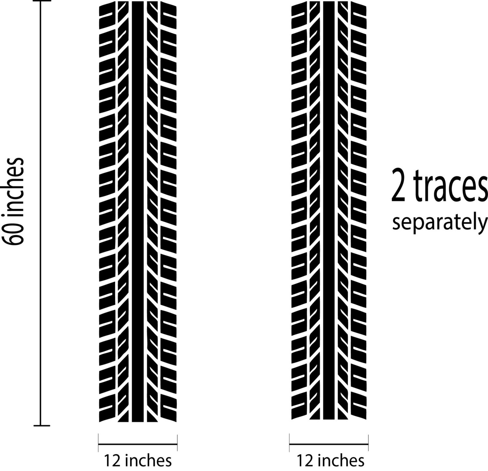 Tire Treads Wall Decal Tire Tracks Vinyl Sticker Home Decor | Etsy
