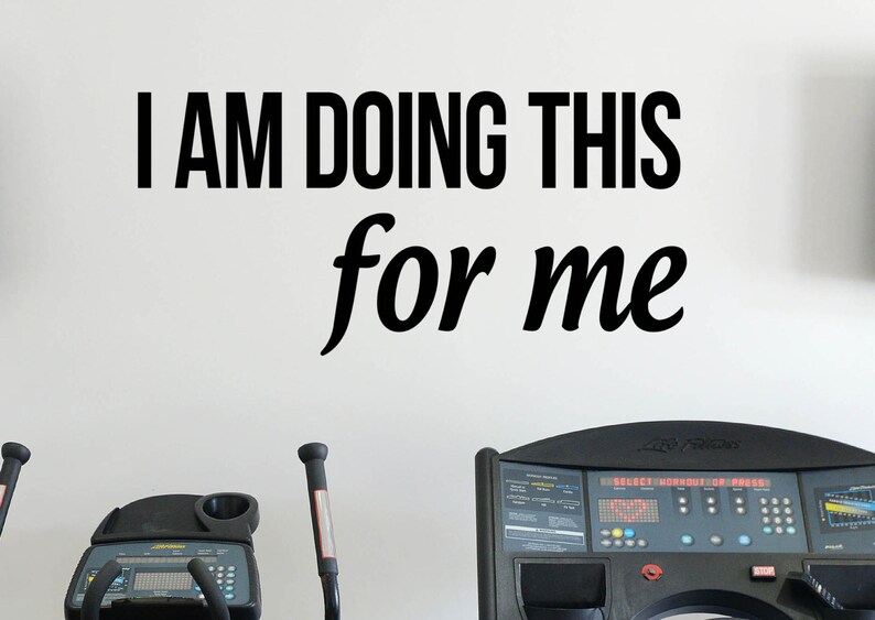 Self Motivation Quote I Am Doing This For Me Vinyl Decal Gym | Etsy