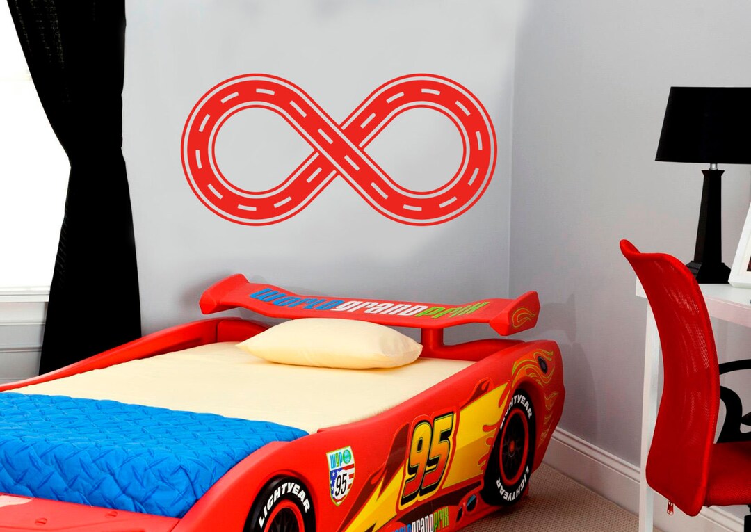 Car Road Track Wall Decal Raceway Race Track Vinyl Sticker Home Decor ...