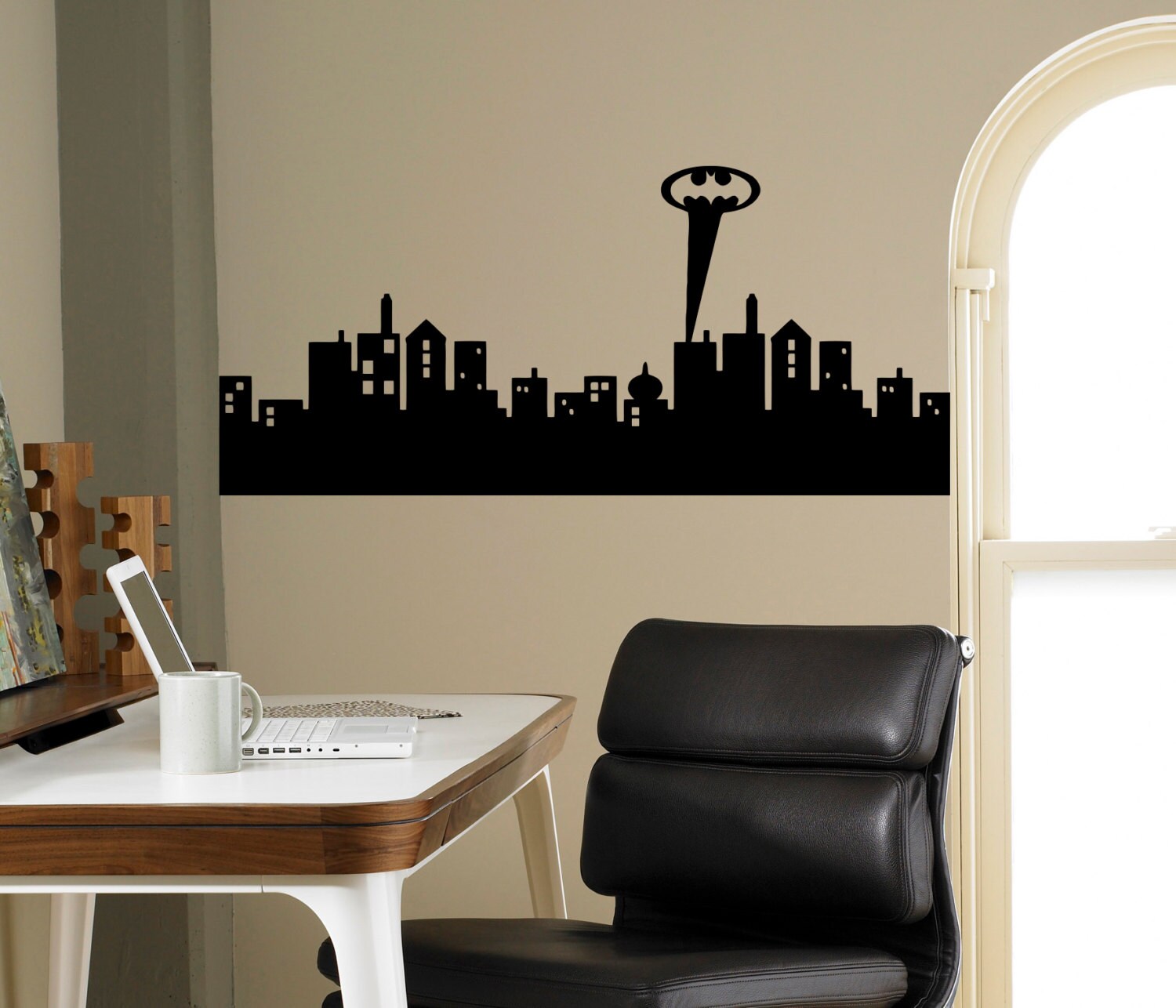 Gotham City Wall Decal Batman Night City Vinyl Sticker Comics | Etsy