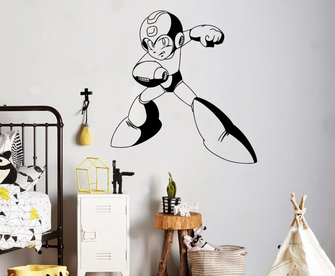 Mega Man Wall Decal Video Game Superhero Wall Vinyl Sticker Retro Games ...