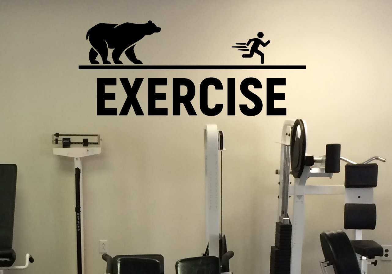 Exercise Vinyl Decal Sticker Motivation Quote Workout Fitness Sport ...