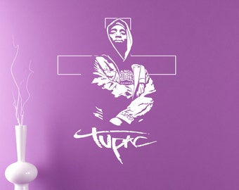 Tupac Wall Decal 2pac Vinyl Sticker Home Interior Decorations - Etsy