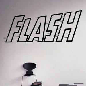 Flash Wall Vinyl Decal Comics Superhero Wall Sticker Home Interior ...