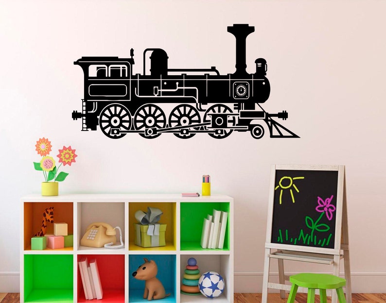 Steam Train Wall Decal Locomotive Vinyl Sticker Railroad - Etsy