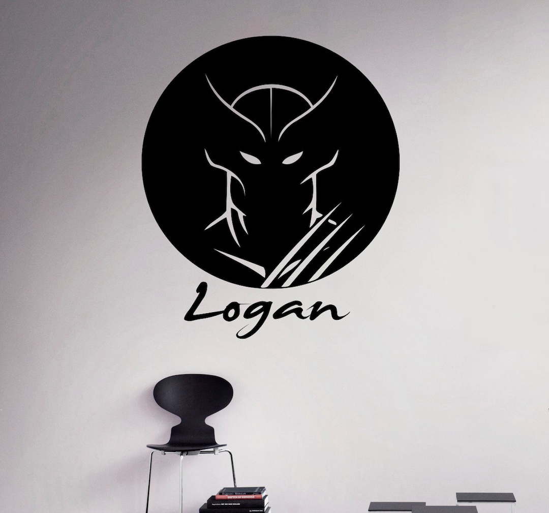 Wolverine Custom Name Wall Decal Superhero Comics Vinyl Sticker ...