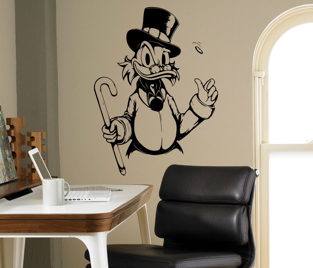 Duck Tales Uncle Scrooge Wall Decal Disney Cartoons Wall Vinyl Sticker ...