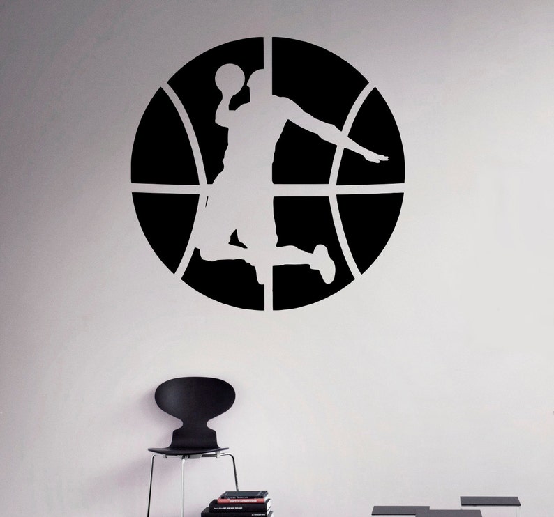 Basketball Player Vinyl Decal Basket Ball Wall Vinyl Sticker | Etsy