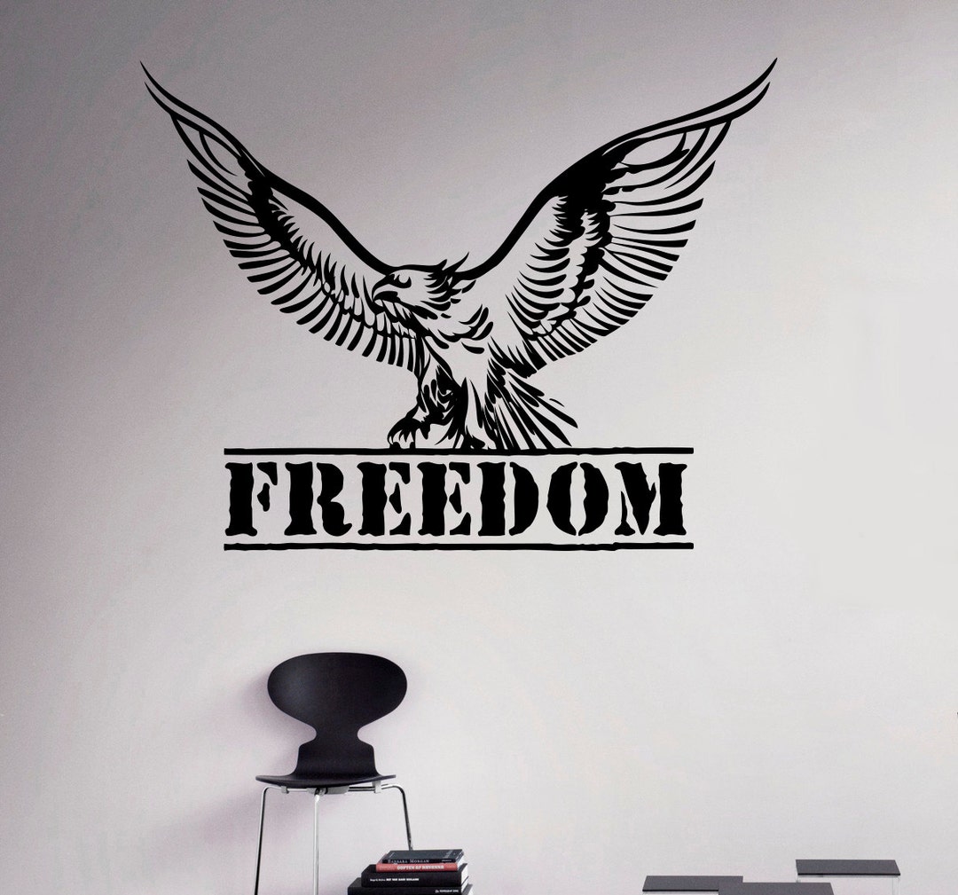 Bird Eagle Wall Vinyl Decal Freedom Wall Sticker Inspirational Home ...