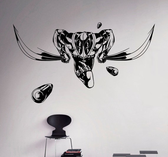 Deadpool Wall Art Decal Superhero Comics Vinyl Sticker Home | Etsy