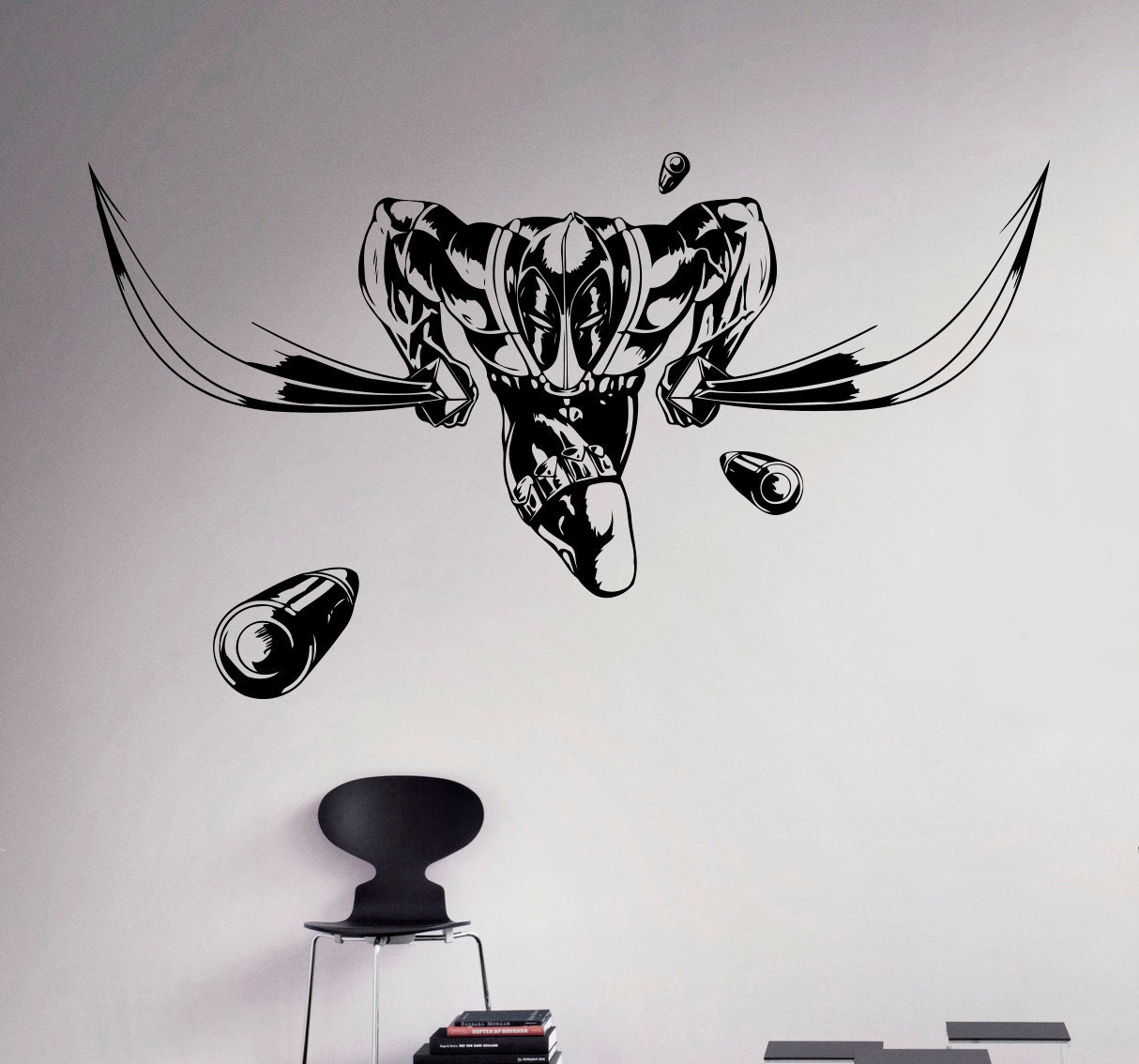 Deadpool Wall Art Decal Superhero Comics Vinyl Sticker Home - Etsy