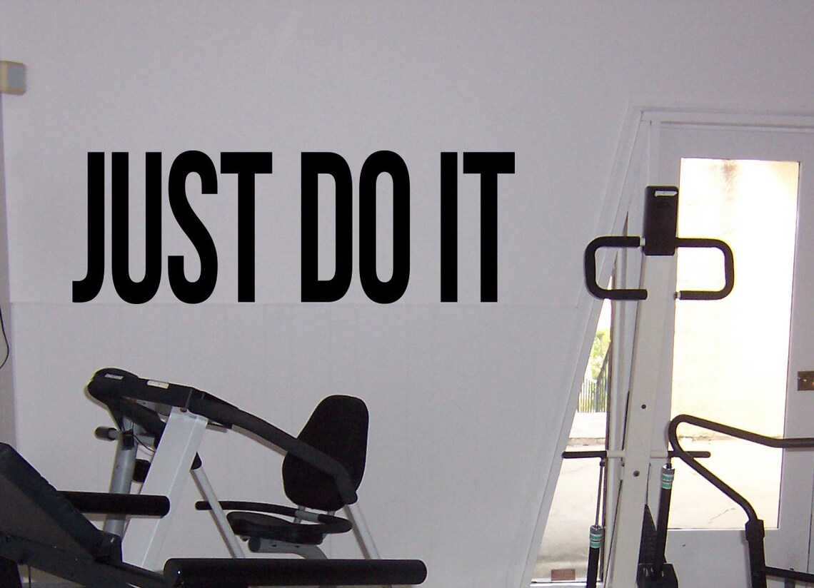 Just Do It Fitness Daily Motivation Vinyl Decal Workout Gym Wall ...