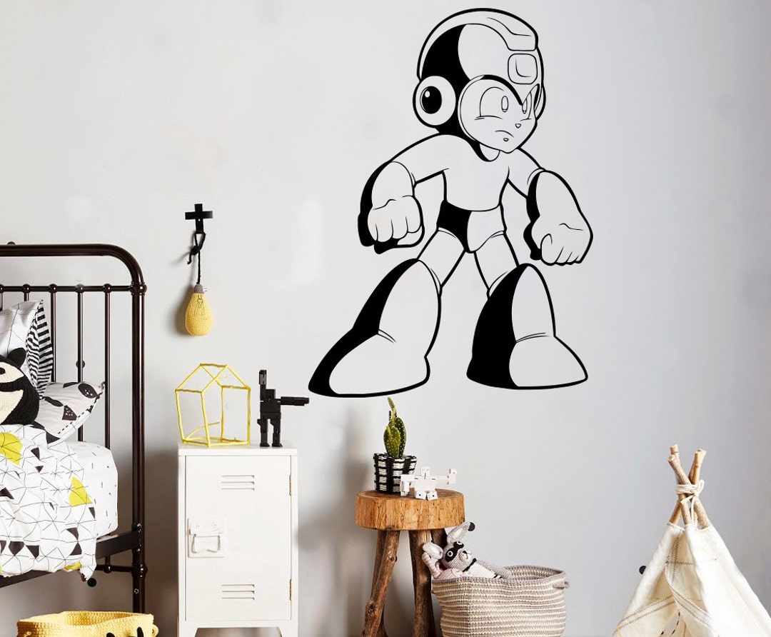 Mega Man Wall Decal Video Game Superhero Wall Vinyl Sticker Retro Games ...