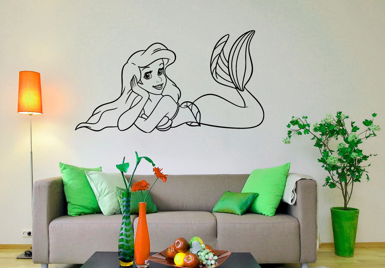 Princess Ariel Wall Vinyl Decal Little Mermaid Wall Sticker | Etsy