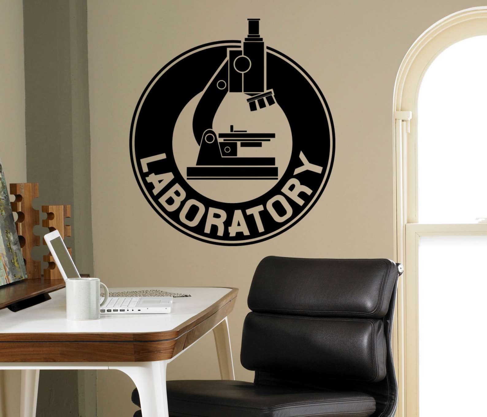 Laboratory Wall Decal Vinyl Sticker Chemistry Microscope Art - Etsy