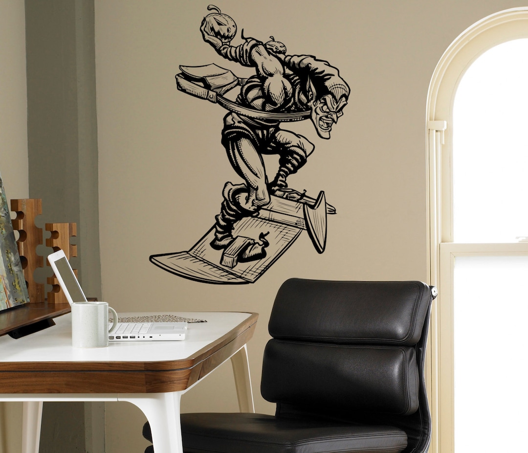 Green Goblin Comics Wall Decal Supervillain Wall Vinyl Sticker Home ...