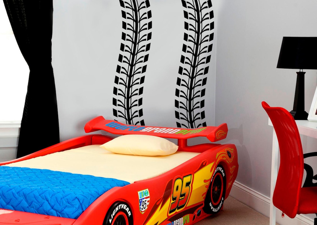 Tire Tracks Wall Decal Traces of Tires Vinyl Sticker Home Decor Ideas ...