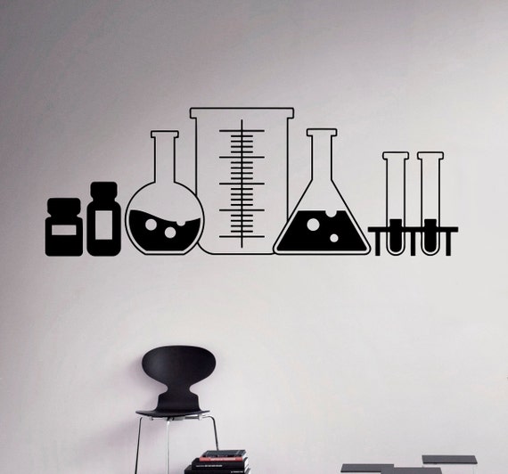 Laboratory Glass Wall Decal Vinyl Sticker Chemistry Classroom | Etsy