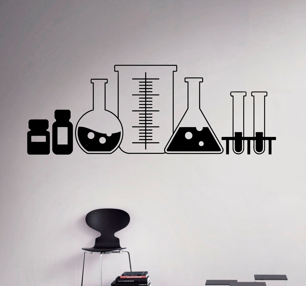 Laboratory Glass Wall Decal Vinyl Sticker Chemistry Classroom Art Decor ...
