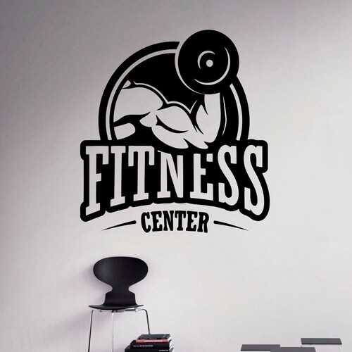 Gym Decals Fitness Wall Decal Wall Decor Vinyl - Etsy