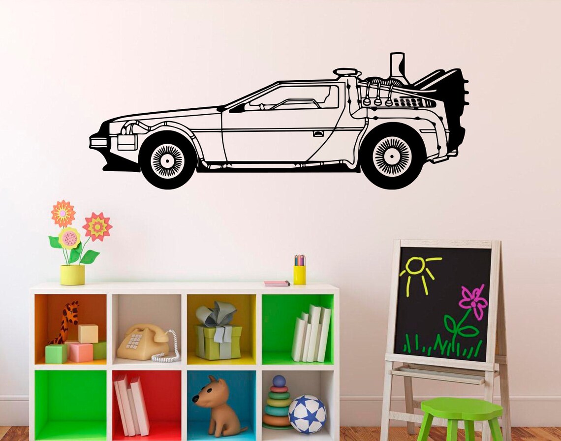 Back to the Future Car Wall Decal Film Movie Wall Vinyl Sticker Wall ...