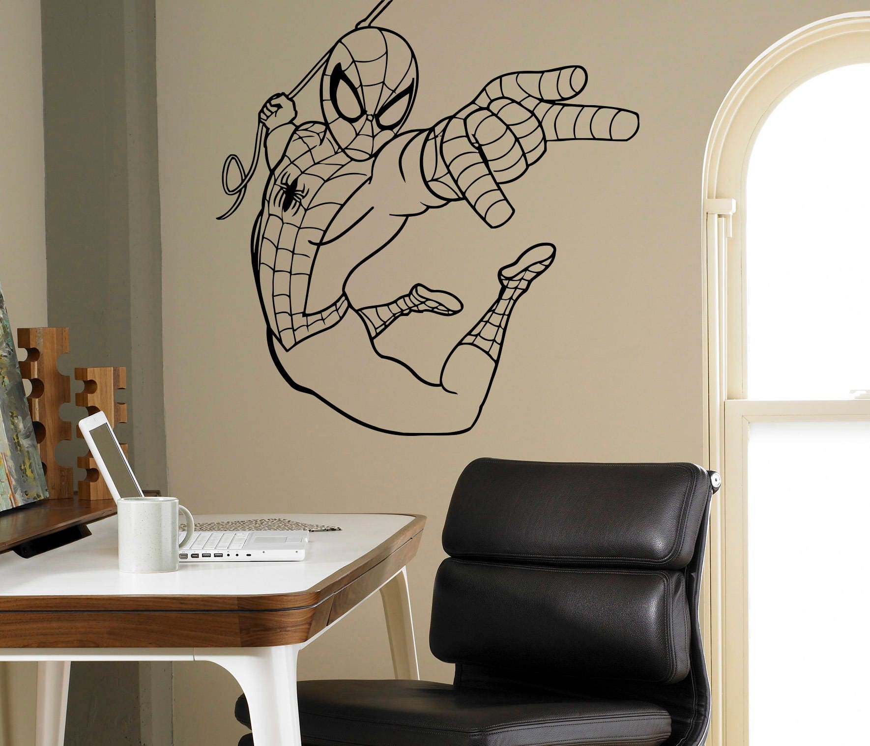 Spider-man Wall Decal Comics Vinyl Sticker Superhero Art Decor - Etsy