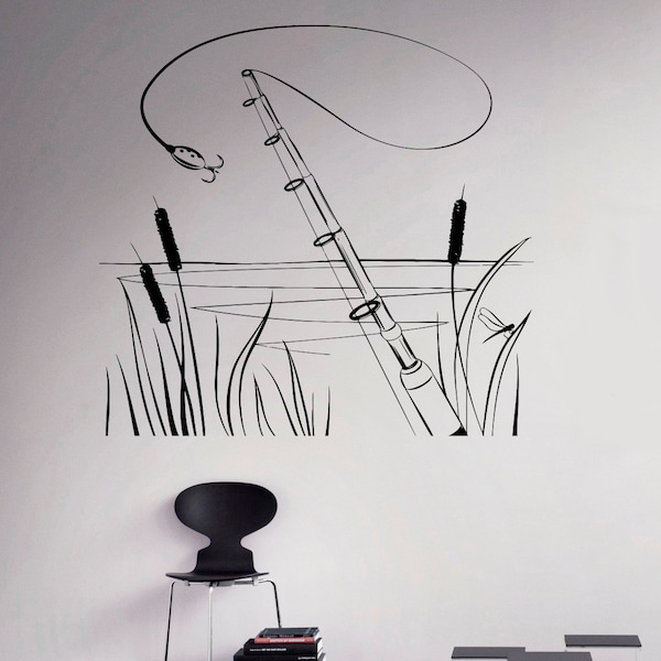 Fishing Wall Decal - Etsy