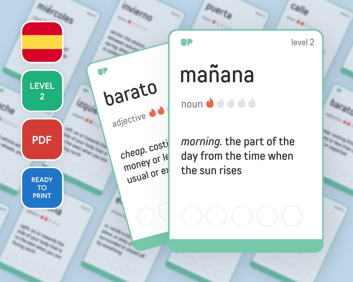 Printable Spanish Flashcards | Montessori Cards for Adults and Kids ...