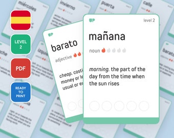 Printable Spanish Flashcards | Montessori Cards for Adults and Kids ...