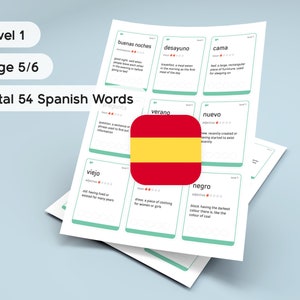 Printable Spanish Flashcards | Montessori Cards for Adults and Kids ...