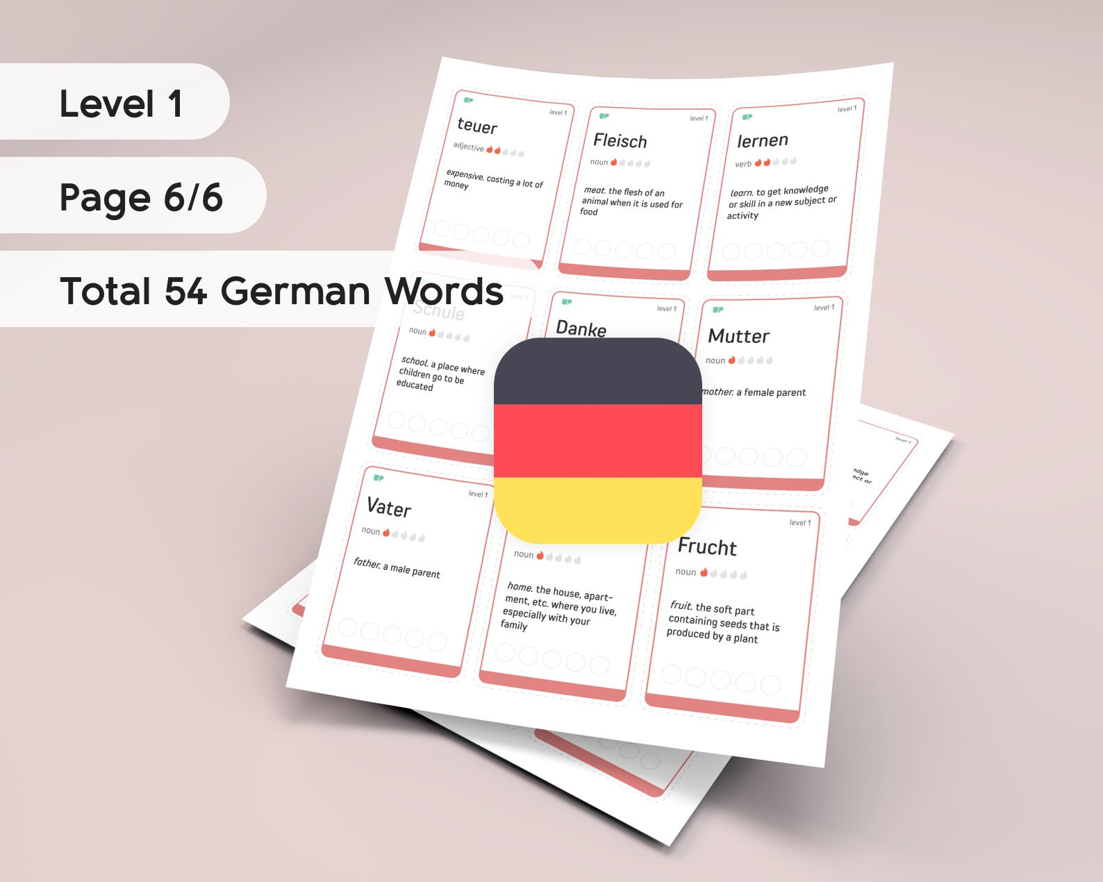 Printable German Flashcards Montessori Cards for Adults and Kids Learn ...