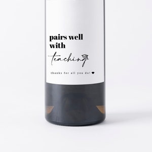Teacher Wine Labels, Teacher Wine Labels Template, Teacher Appreciation ...