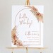 Boho Baby Shower Welcome Sign, Pampas Grass Baby Shower Welcome, Boho ...